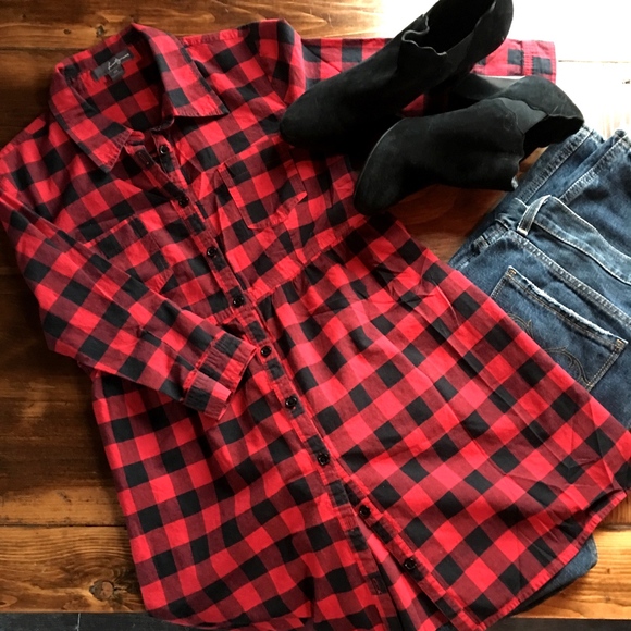 Forever 21 | Tops | Forever 2 Buffalo Check Tunic | Poshmark